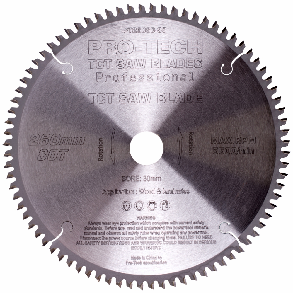 Pro-Tech Saw Blade Tct 260X2 5X30X80T