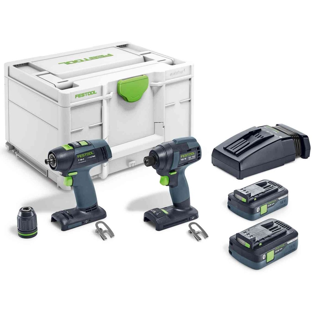 Festool Screw and Drill Set TID 18 + T18 HPC 4.0 Set T1